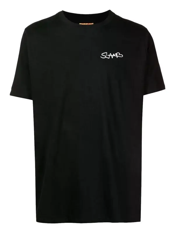 AMIR SLAMA Angel Demon-print T-shirt - Black