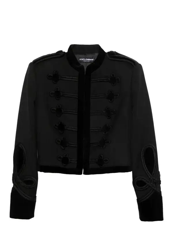 Dolce & Gabbana Gabardine Epaulettes Jacket - Black