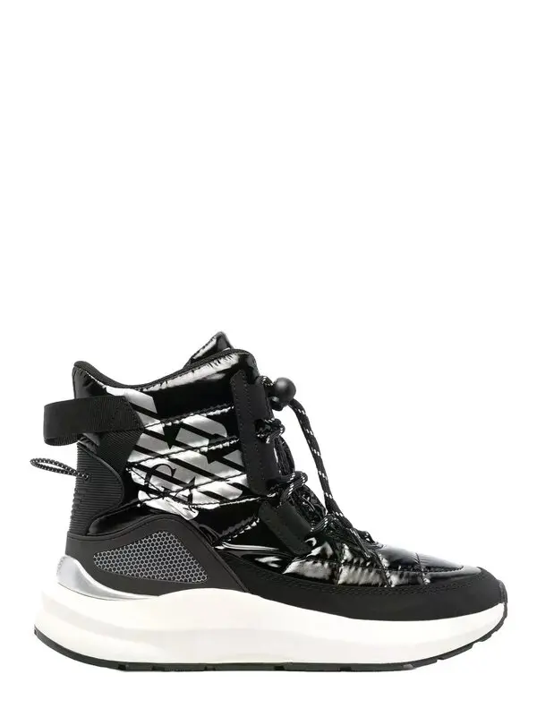 EA7 Mountain Quilted High-top Sneakers - Black