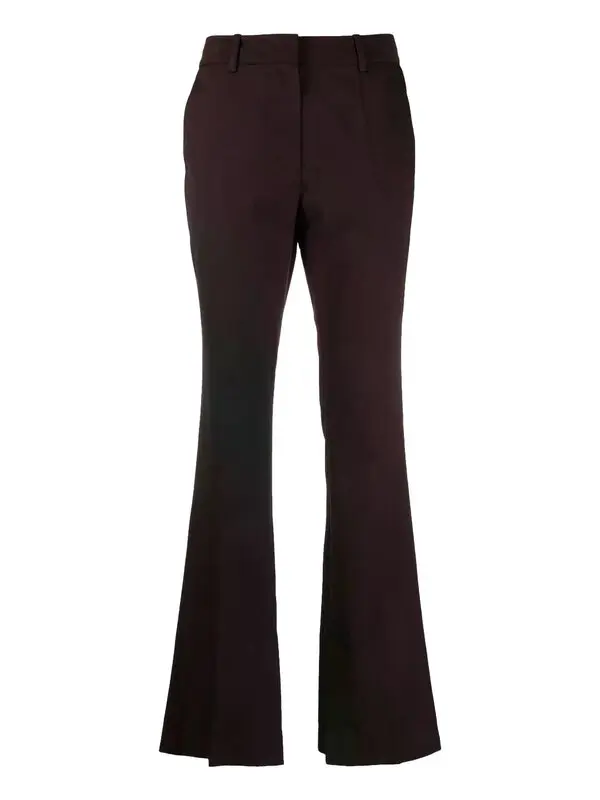 LOW CLASSIC Flared Wool Trousers - Red