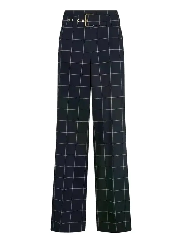 Liu Jo Tailored Check Trousers - Blue