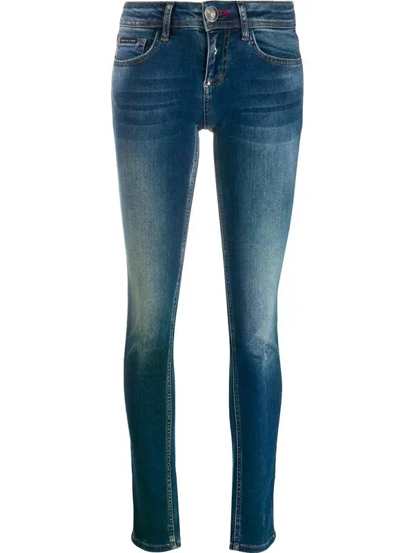 Philipp Plein Statement Slim-fit Jeans - Blue