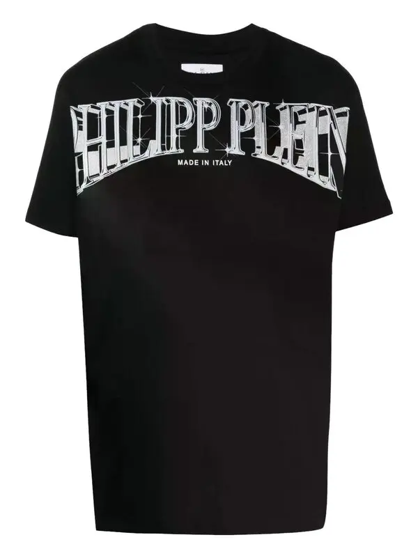 Philipp Plein Ss Kimono Cut Cotton T-shirt - Black