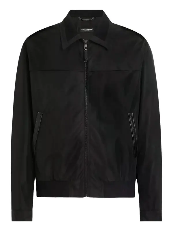 Dolce & Gabbana Logo-plaque Bomber Jacket - Black