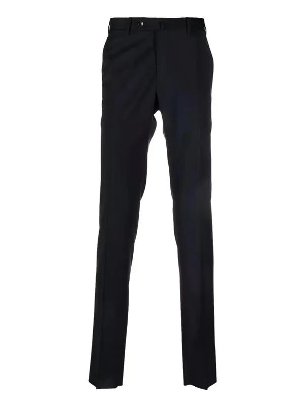 PT TORINO Mid-rise Tapered Trousers - Blue