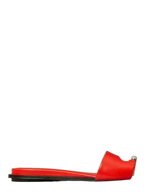 Tory Burch Pierced Open-toe Slide Sandals - Red