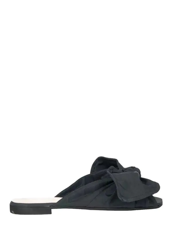 N°21 Bow-detail Flat Sandals - Black
