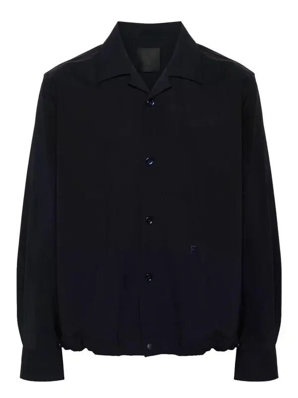 Givenchy Drawstring Wool-blend Shirt Jacket - Blue