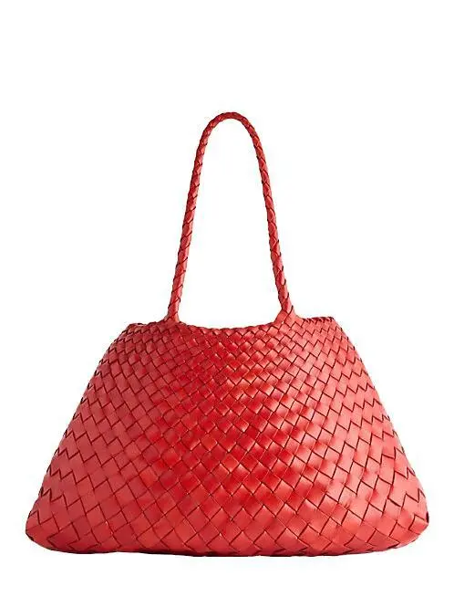 Dragon Diffusion Santa Croce Leather Tote Bag - Poppy Red