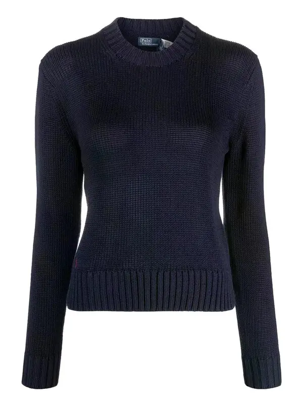 Polo Ralph Lauren Logo-embroidered Knitted Jumper - Blue