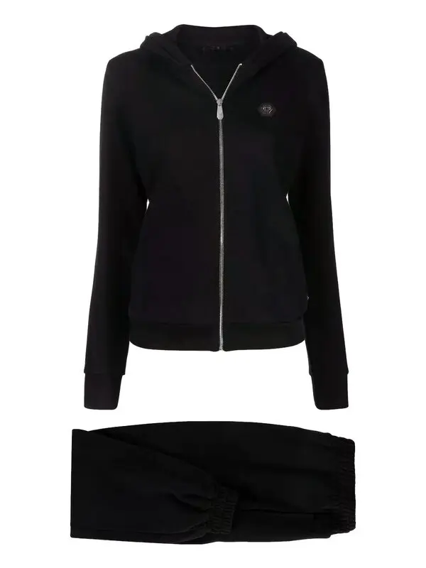 Philipp Plein Sequin Embellished Skull Tracksuit Set - Black