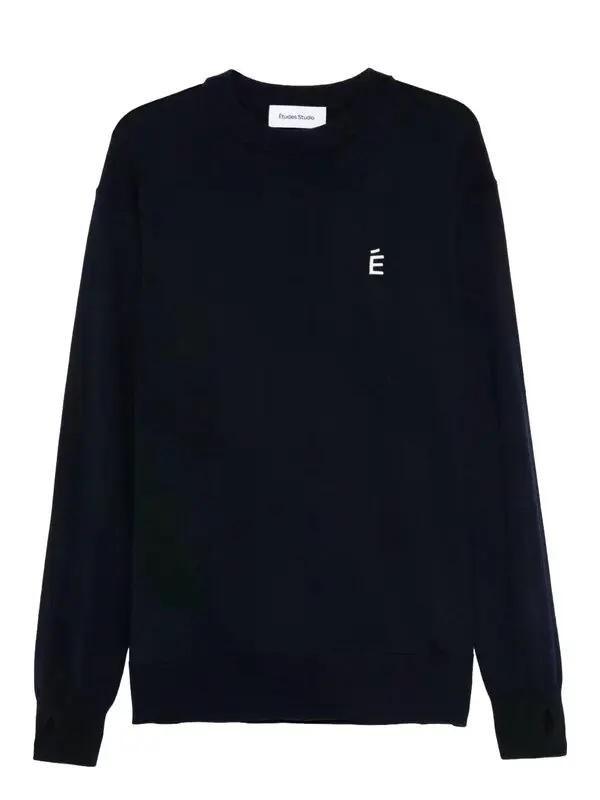 Études Studio Round-neck Merino Sweater - Blue
