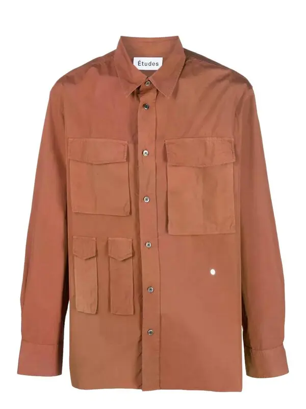 Études Studio Long-sleeve Cotton Shirt - Brown