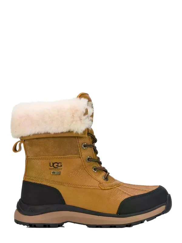 UGG Shearling-lined Leather Lace-up Boots - Brown
