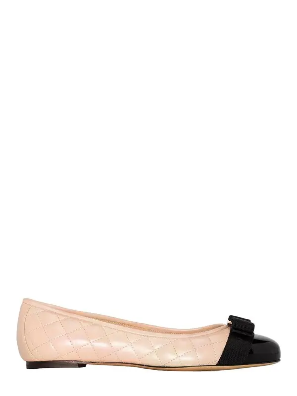 FERRAGAMO Quilted Ballerina Shoes - Neutrals