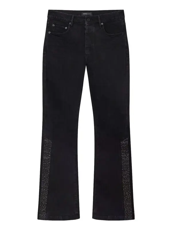 PURPLE BRAND Crystal Flared Jeans - Black