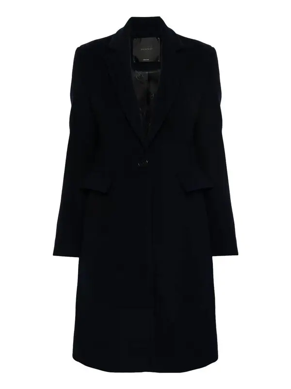 Pinko Single-breasted Coat - Blue