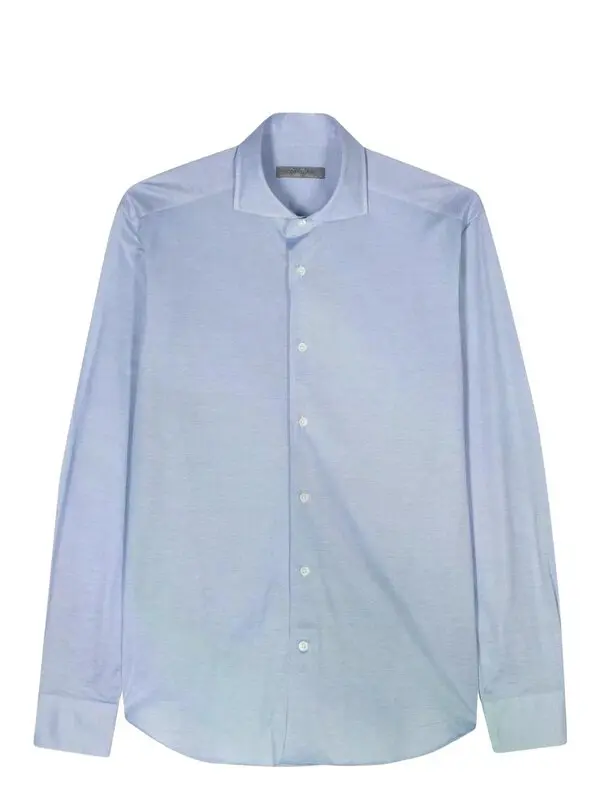 Corneliani Piqué-weave Shirt - Blue