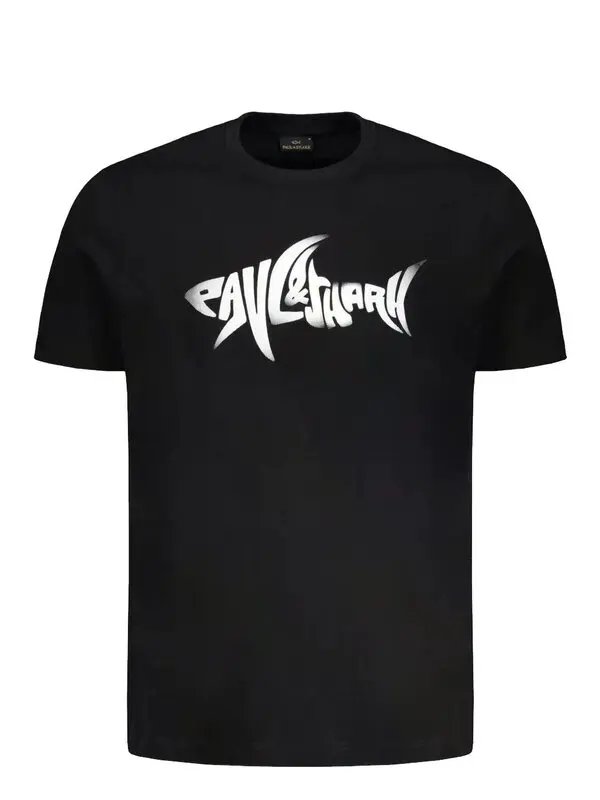 Paul & Shark Shark Graffiti-print Cotton T-shirt - Black