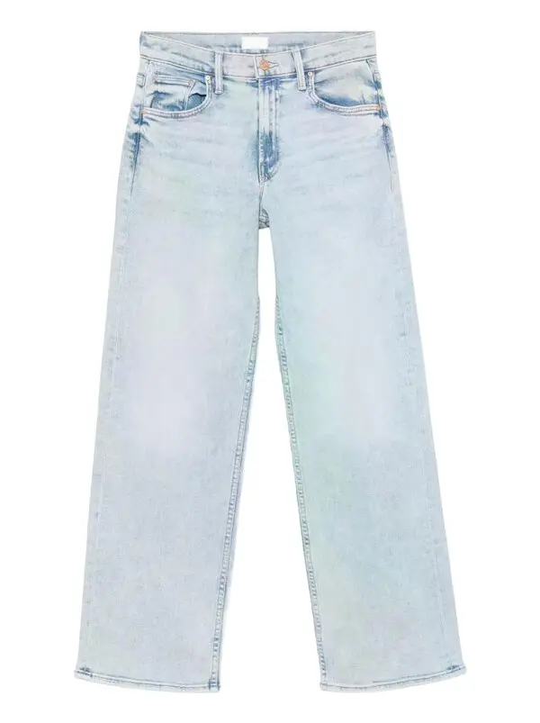 MOTHER The Spinner Zip Sneak Jeans - Blue
