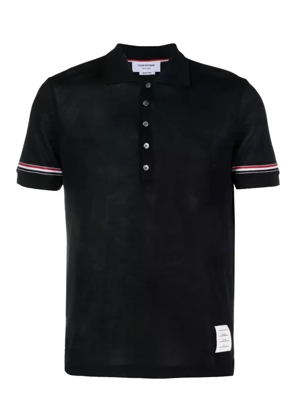 Thom Browne Rwb-stripe Polo Shirt - Blue