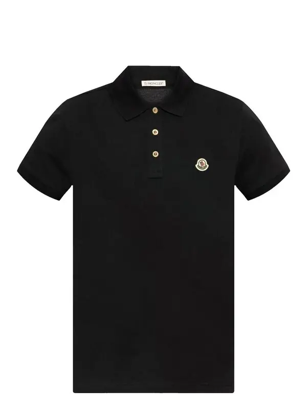 Moncler Appliqué Logo Polo Shirt - Blue
