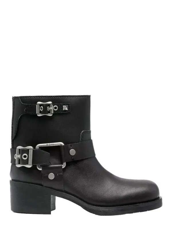 Ash 50mm Leather Boots - Black