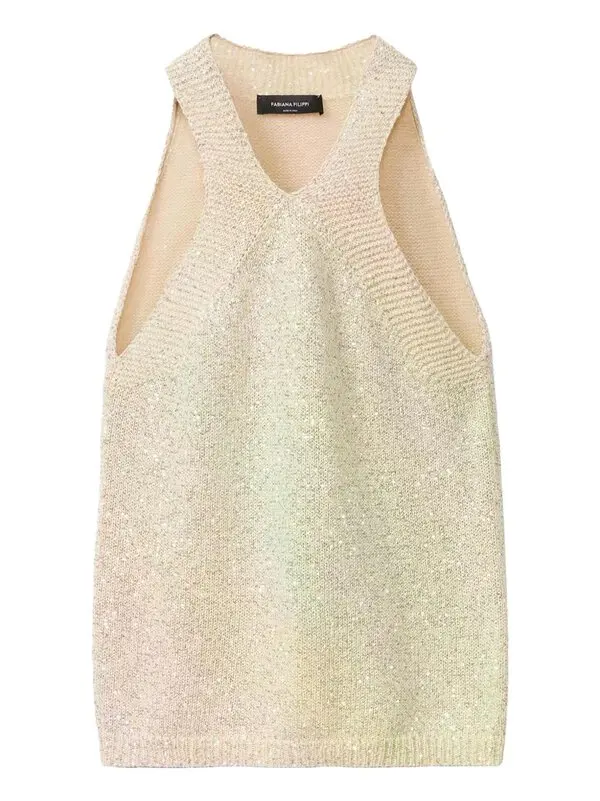Fabiana Filippi Sequinned Top - Neutrals