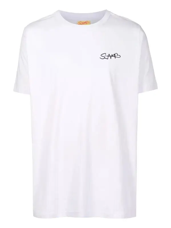 AMIR SLAMA Logo-print Short-sleeved T-shirt - White