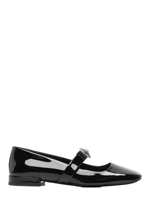 Versace Ribbon Ballerina Flats - Black