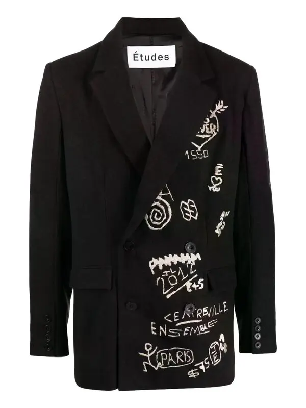 Études Studio Verneuil Embroidered-motif Blazer - Brown