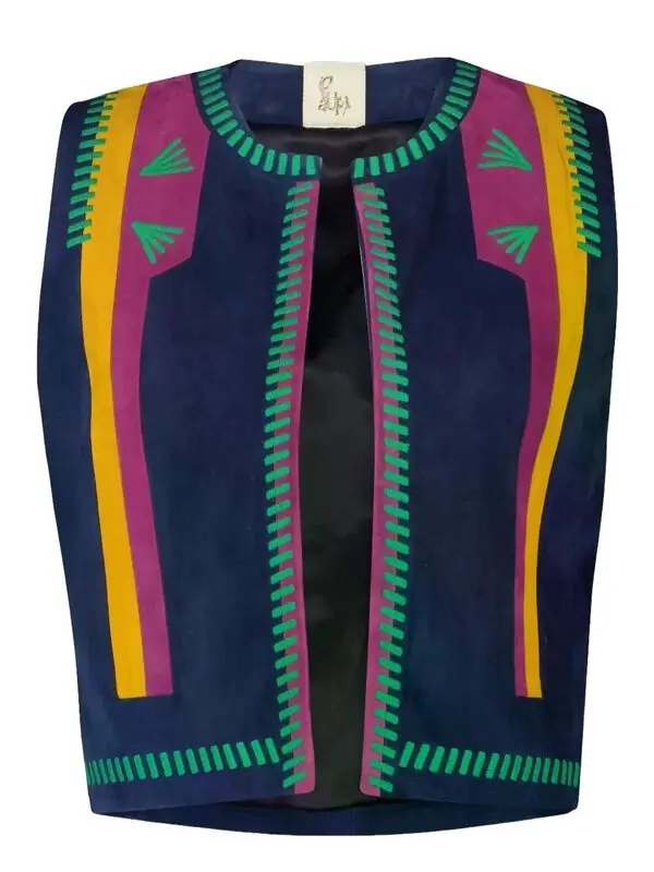 PAULA Pansy Estate Waistcoat - Blue