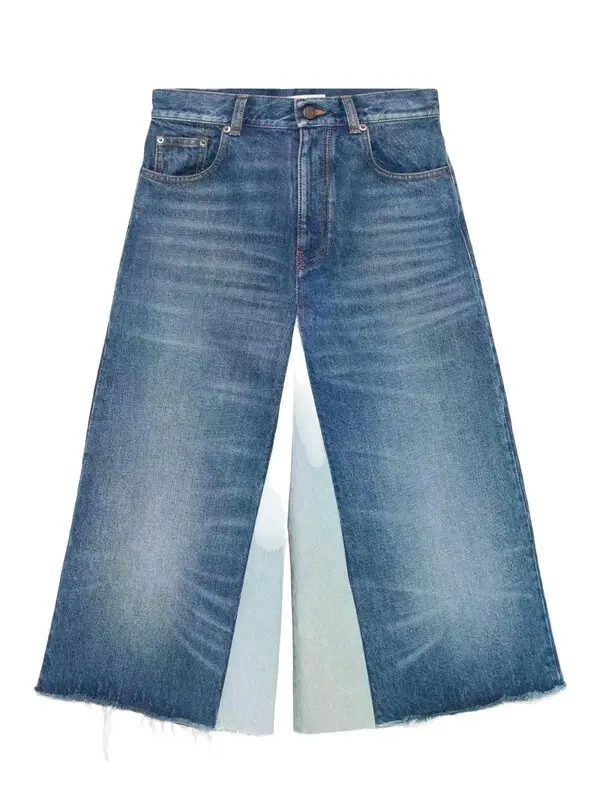 Chloé Patchwork Denim Shorts - Blue