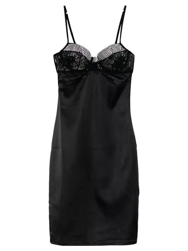 Oseree Crystal-embellished Tube Dress - Black