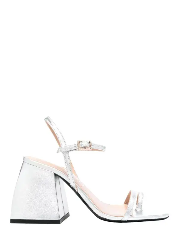 NODALETO 90mm Sally Sandals - Silver