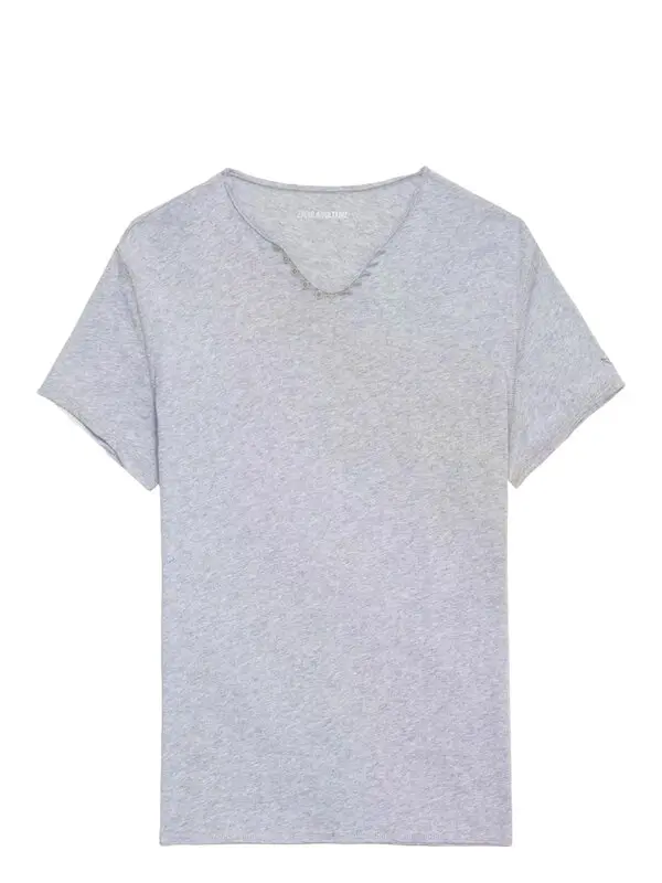 Zadig&Voltaire Henley-neck T-shirt - Grey