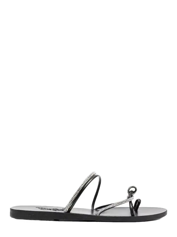 ANCIENT GREEK SANDALS Fantasia Crystal-embellished Slides - Black