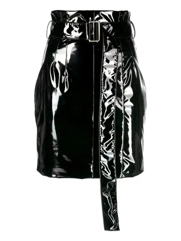Philosophy Di Lorenzo Serafini Faux-leather Mini Skirt - Black