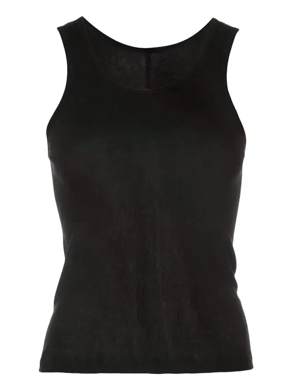 Wardrobe.NYC Ribbed Slim-fit Tank Top - Black