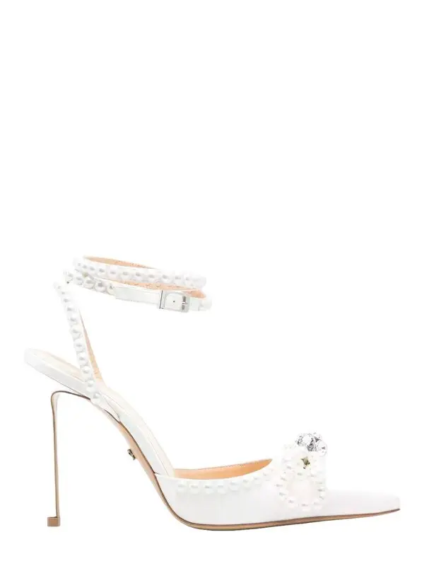 Mach & Mach 110mm Double-bow Pumps - White