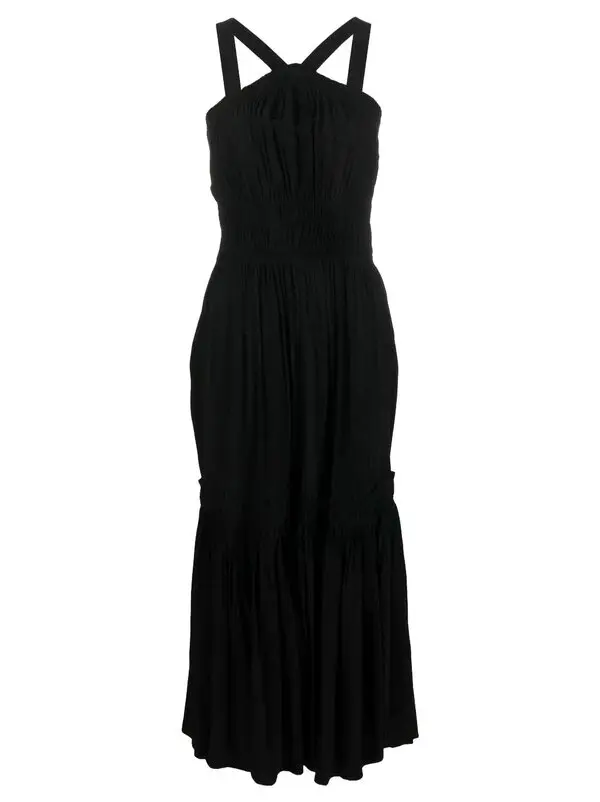 Proenza Schouler White Label Sleeveless Shirred-effect Dress - Black