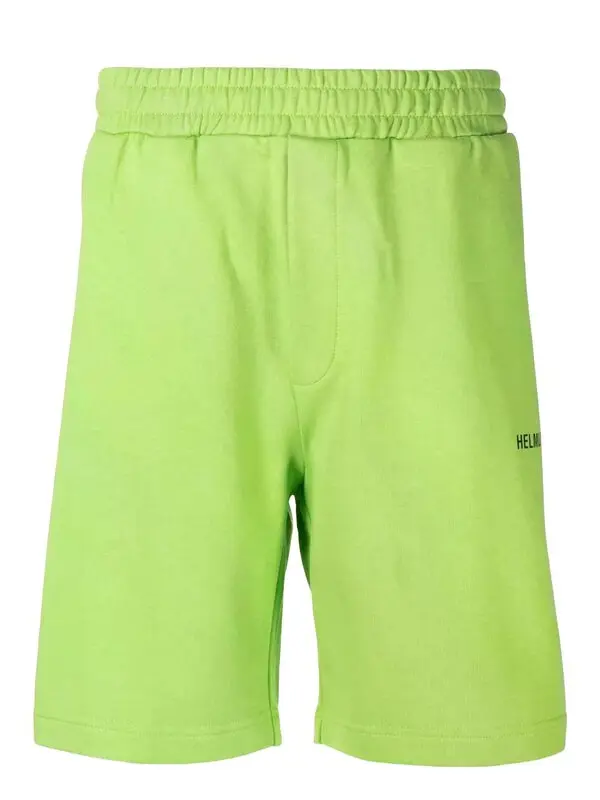 Helmut Lang Logo-print Cotton Track Shorts - Green