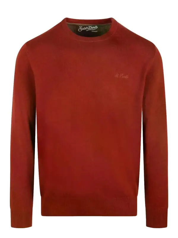 MC2 SAINT BARTH Logo-embroidered Sweater - Red
