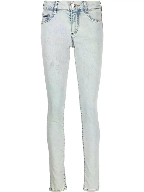 Philipp Plein High-rise Skinny-cut Jeans - Blue