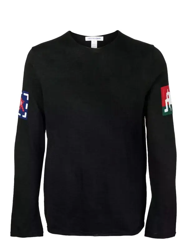 Comme Des Garçons Intarsia-knit Sweater - Black