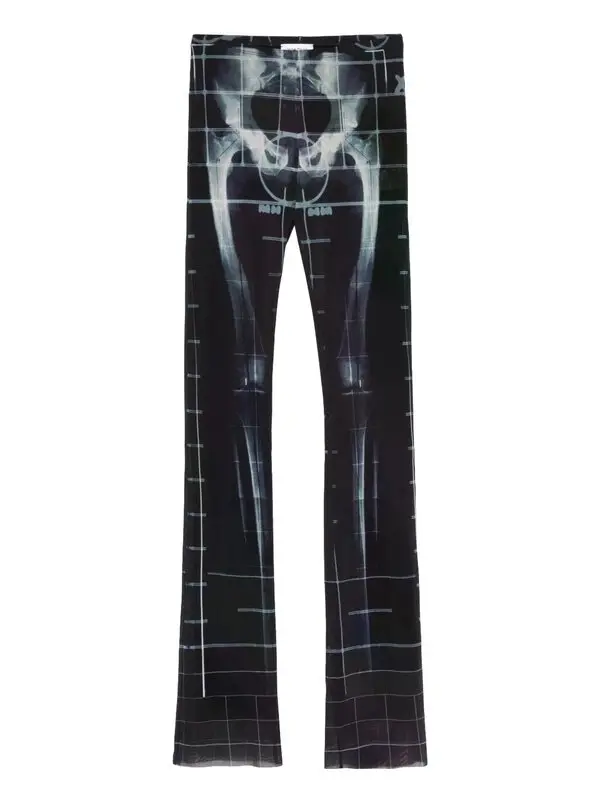 JEAN PAUL GAULTIER Squeletor Flared Trousers - Black