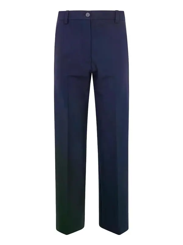 SEMICOUTURE Straight-leg Tailored Trousers - Blue