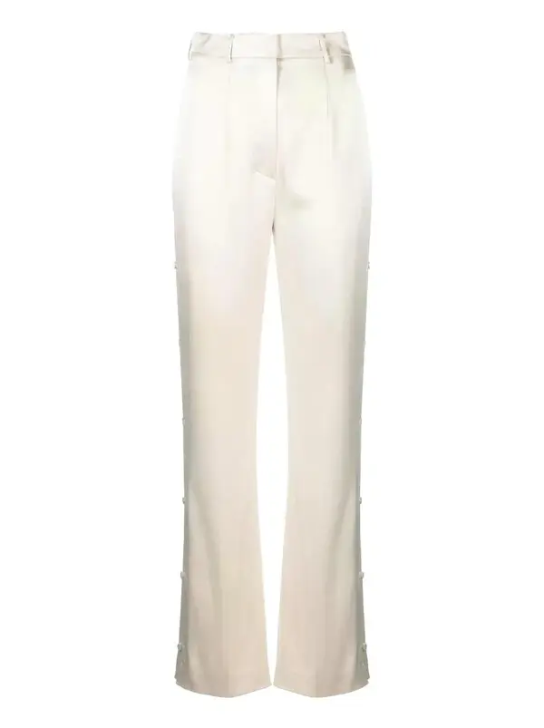 Nanushka Felina Side-button Satin Pants - Neutrals