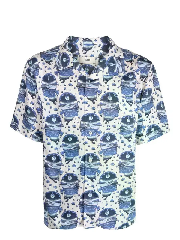 GMBH Graphic-print Short-sleeve Shirt - Blue