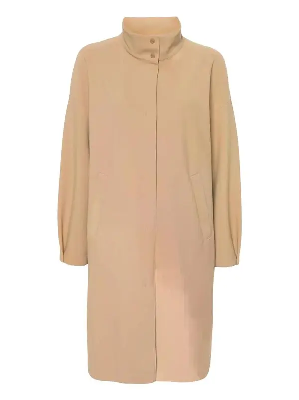 Herno Single-breasted Midi Coat - Neutrals